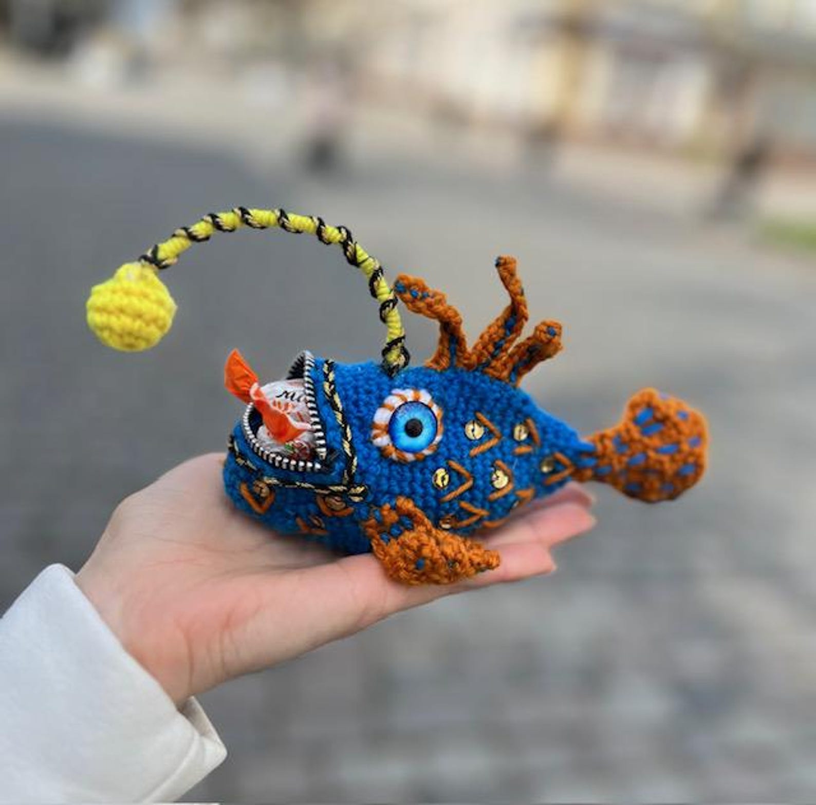 Pattern Angler Fish Amigurumi / Baby Monster Crochet / Purse Fish ...