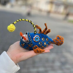 Pattern Angler Fish Amigurumi / Baby Monster Crochet / Purse Fish ...