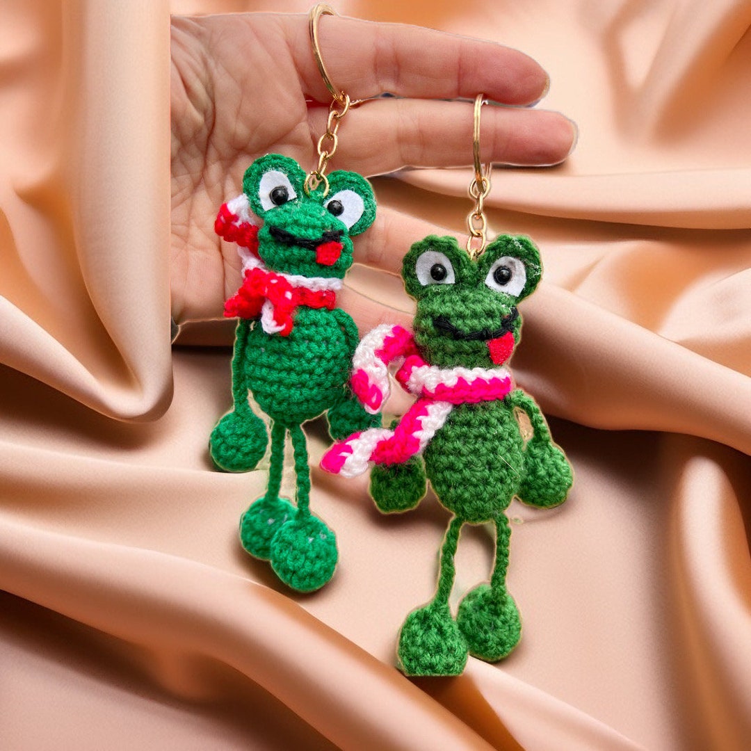 Mini Crochet Frog Keychain Pattern, Amigurumi Frog Crochet Pattern ...