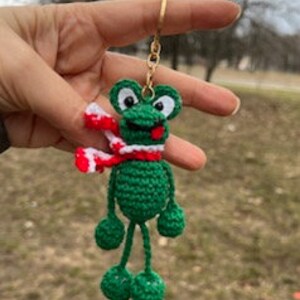 Mini Crochet Frog Keychain Pattern, Amigurumi Frog Crochet Pattern ...