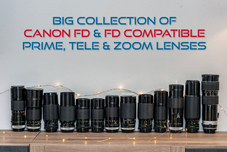 Professional CANON FD Lens Collection With Various Focal Lengths ...