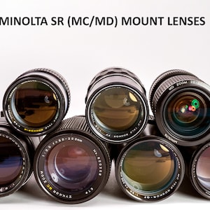 Vast Collection of Various Minolta SR (MC/MD) Lenses in Excellent++ ...