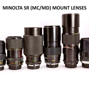 Vast Collection of Various Minolta SR (MC/MD) Lenses in Excellent++ ...