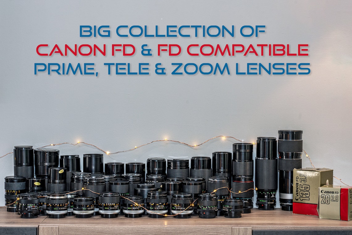 Professional CANON FD Lens Collection With Various Focal - Etsy