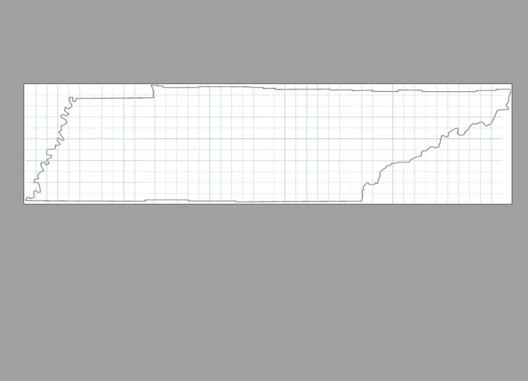 Tennessee State Outline Digital Download | PNG | 300 Dpi | 7602 X 1864 ...