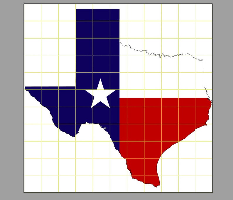 Texas State Outline Flag Colors Digital Download | PNG | 300 Dpi | 7800 ...