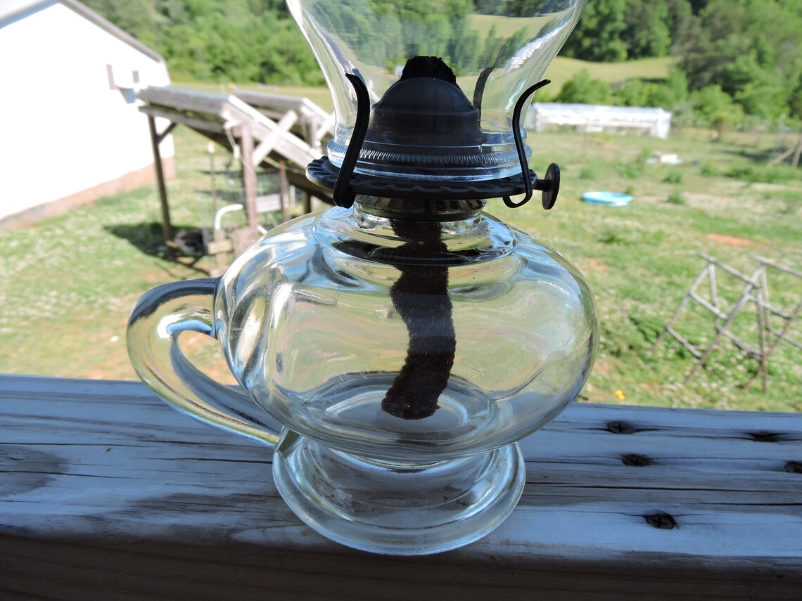 Antique Kerosene Lamp 10's 20's with handle 10 | Etsy