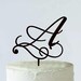 Initial Cake Topper Letter A Wedding Cake Toppers Personalised - Etsy