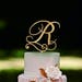 R Letter Wedding Cake Toppers Initial Cake Topper Personalised Wedding ...