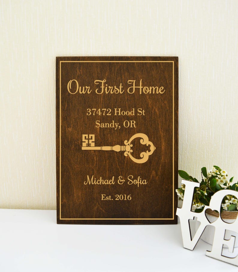Our First Home Personalized Housewarming Gift House Warming - Etsy