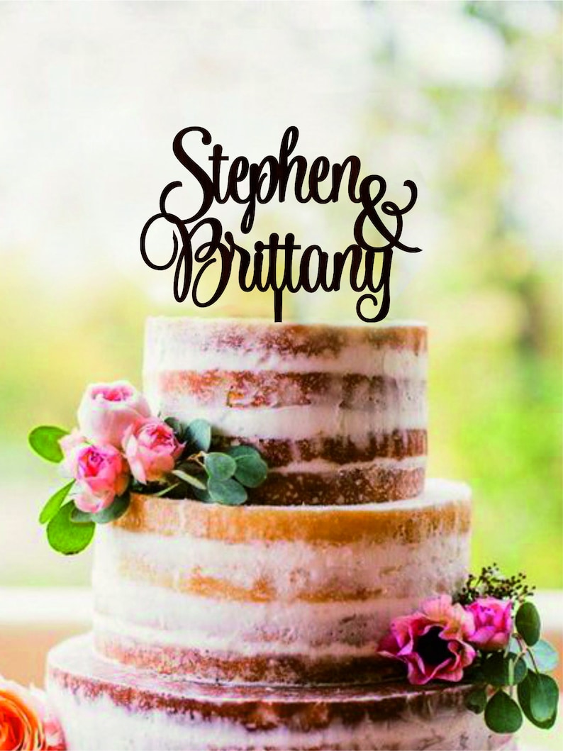 Personalized Custom Wedding Cake Topper Wedding Decor Names | Etsy