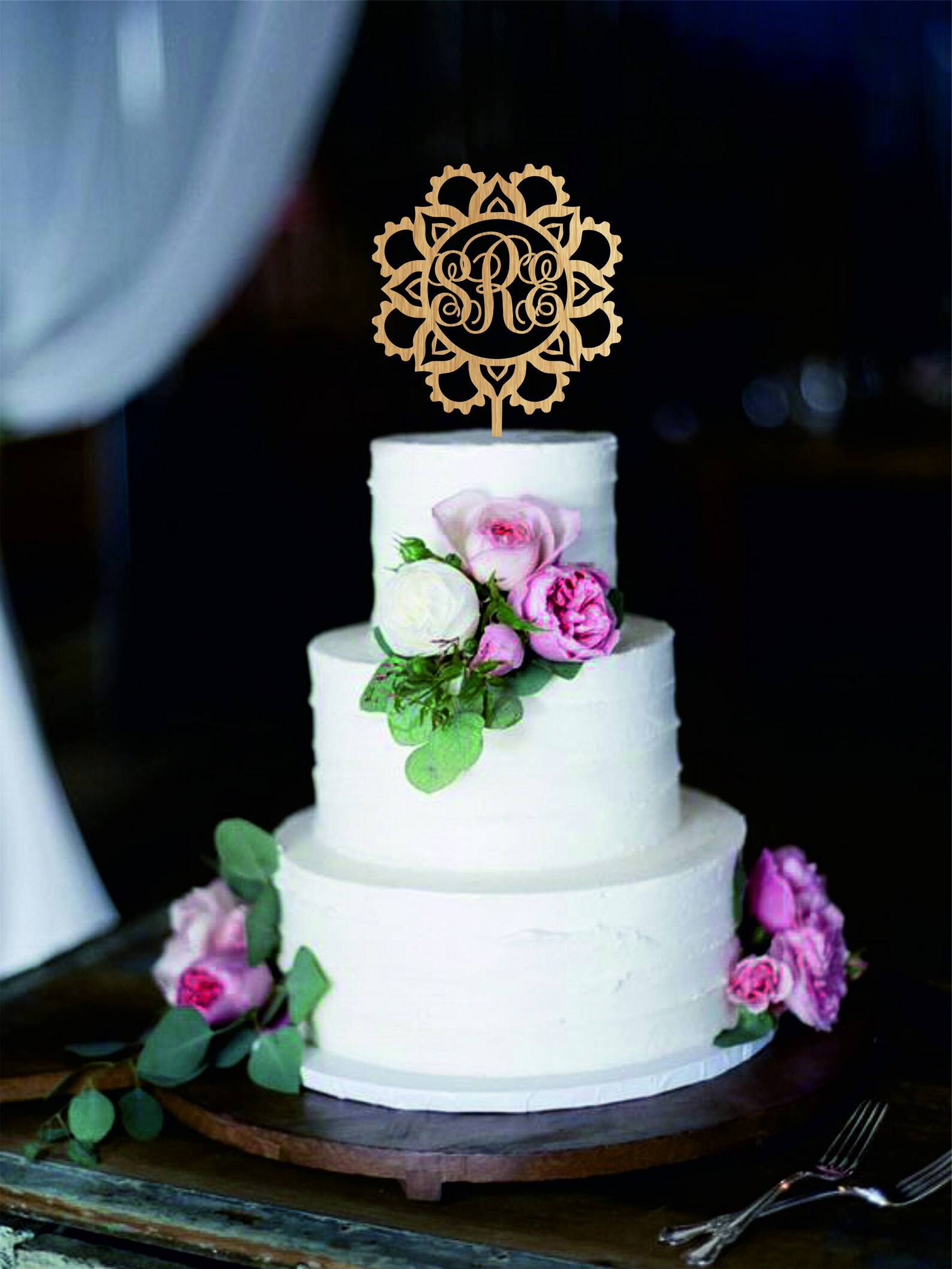 Initial Cake Topper Monogram Cake Topper Ornament Topper - Etsy