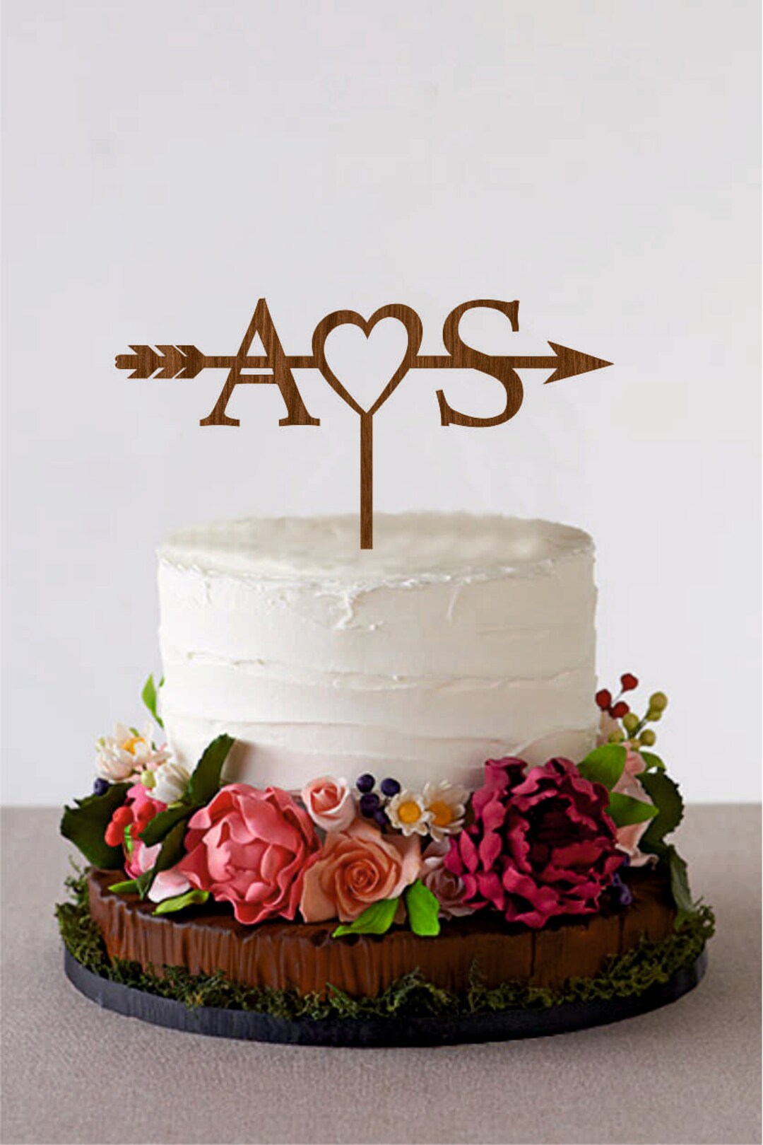 Arrow Cake Topper With Initials Wedding Arrow Cake Topper - Etsy