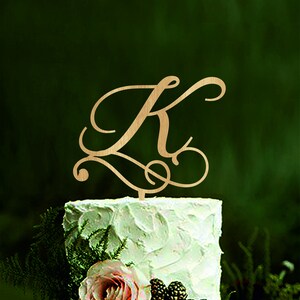 K Letter Wedding Cake Toppers Initial Cake Topper Personalised Wedding ...