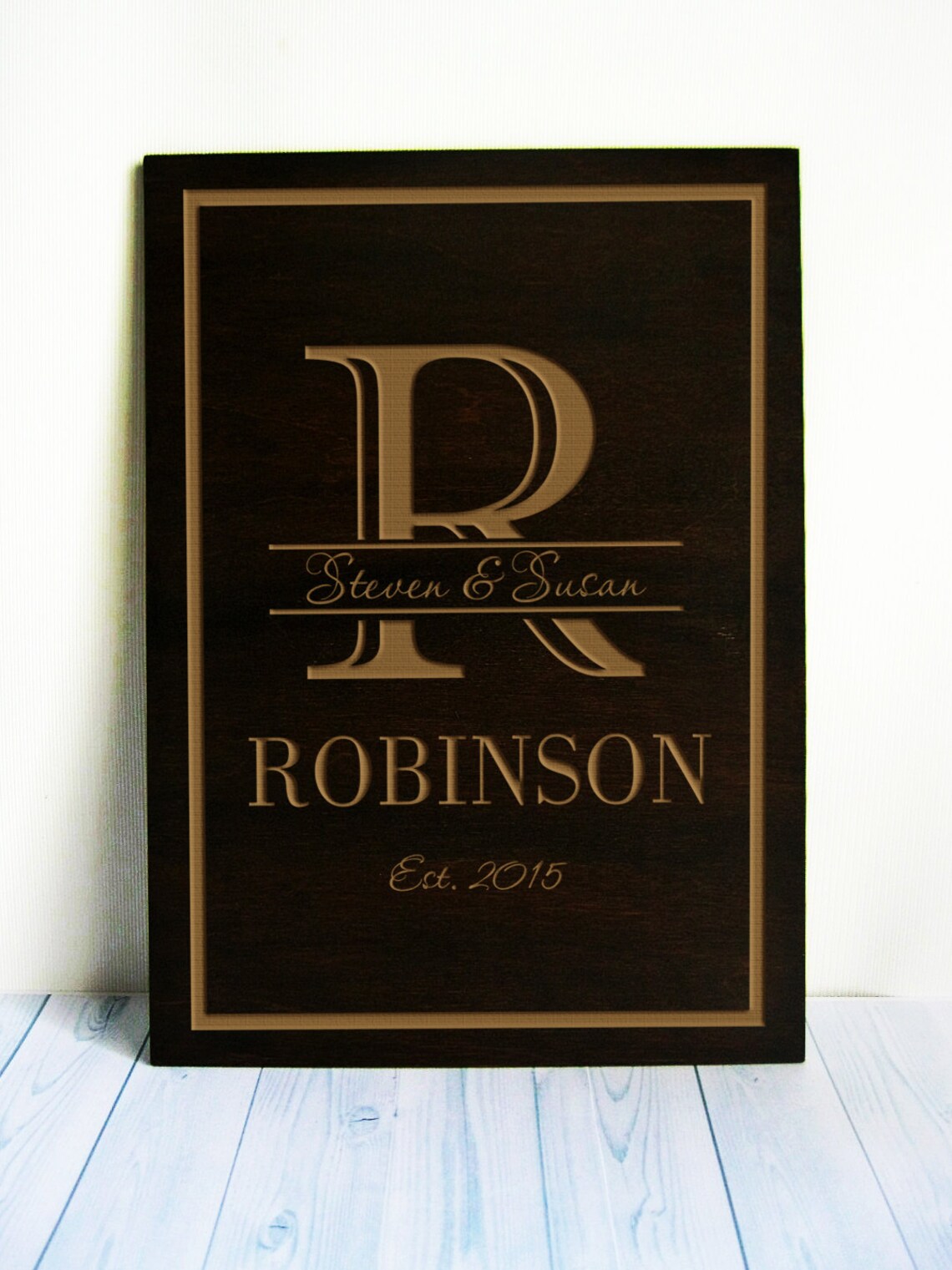 Last Name Art Personalized Wedding Gifts for Couple Wood - Etsy