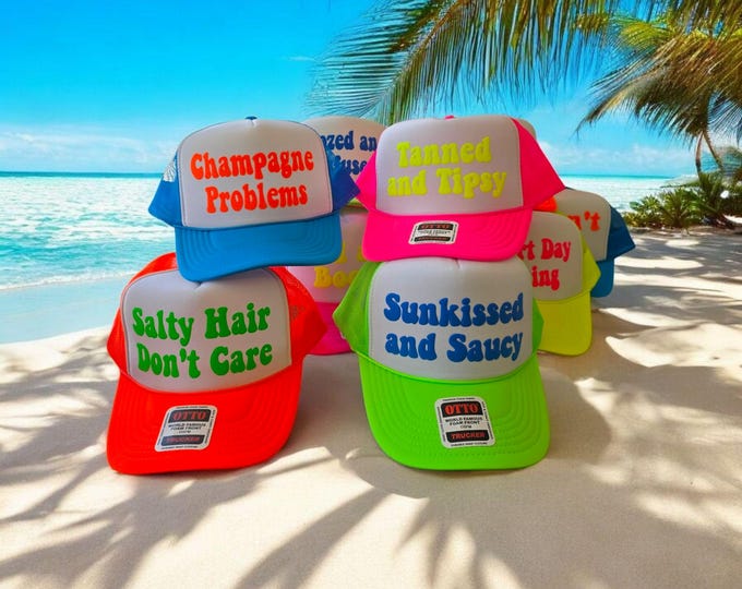 3D Puff Print Party Hats,, Crew Hat, Team Crew, Totally Customizable ...