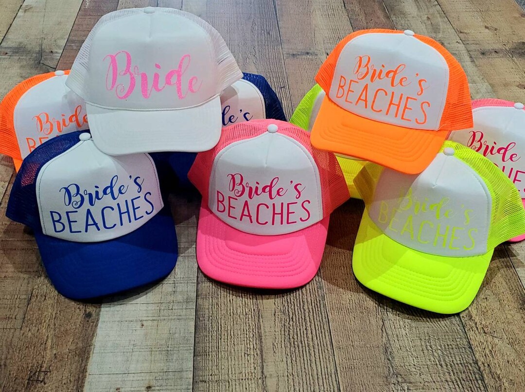 Bride Beaches Hats/ Team Bride Hats Totally Customizable - Etsy