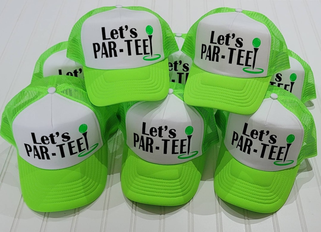 Customizable "let's Par-tee" Trucker Hat, Golf Party Hats - Etsy