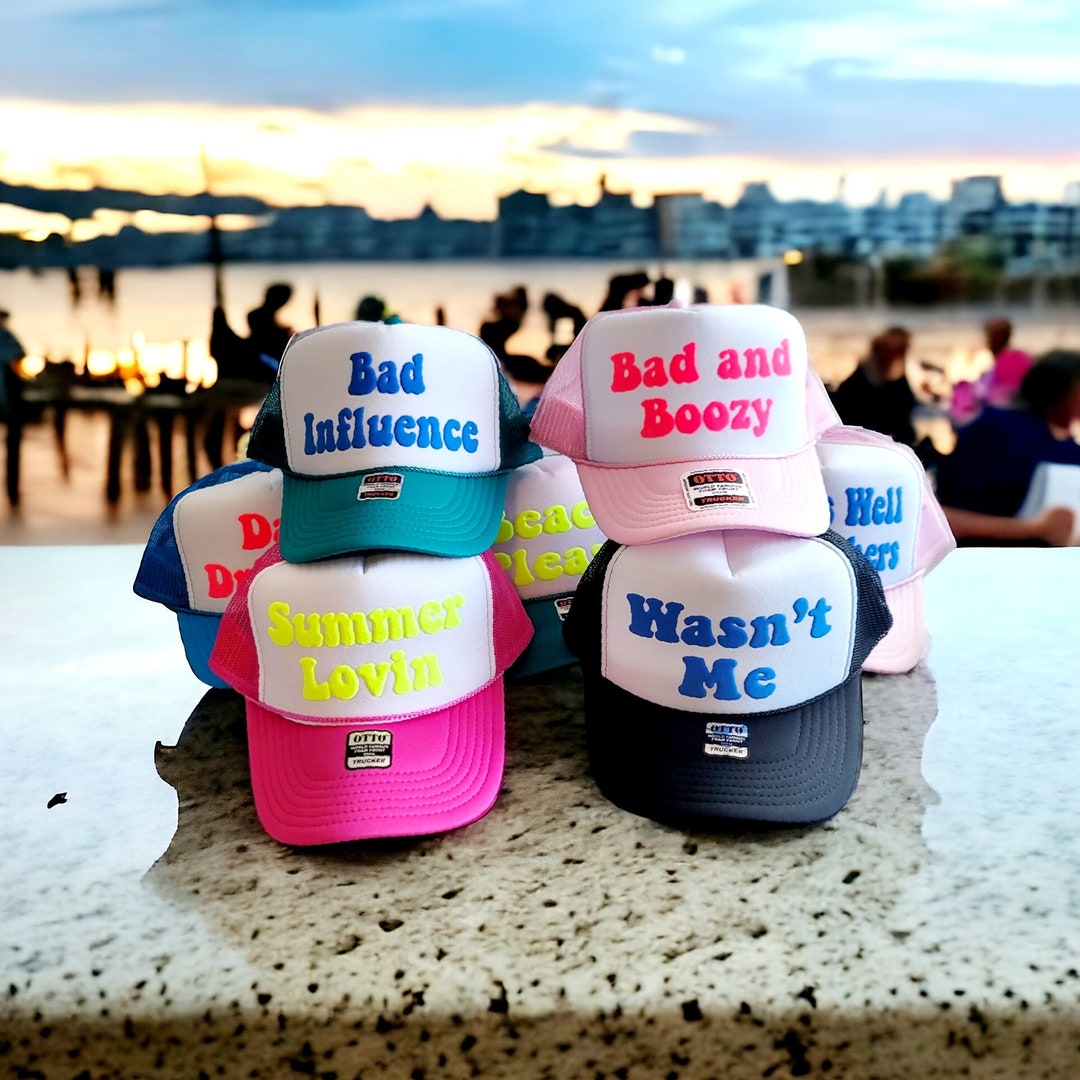 3D Puff Print Party Hats,, Crew Hat, Team Crew, Totally Customizable ...