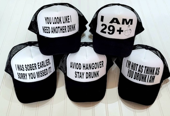 Middle Finger Birthday Hats/totally Customizable Trucker Cap / | Etsy