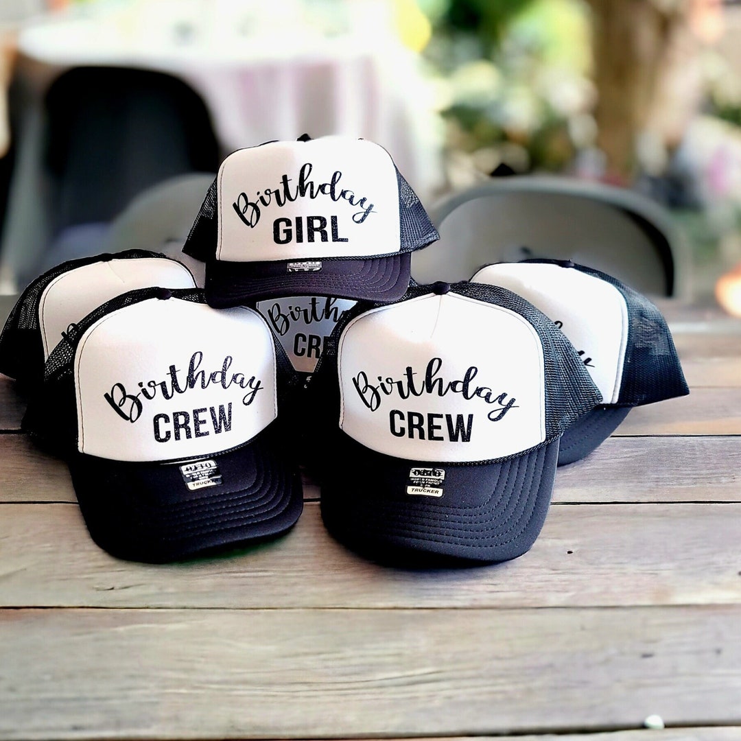 BIRTHDAY SQUAD HATS, Totally Customizable Trucker Cap / Pool Party ...