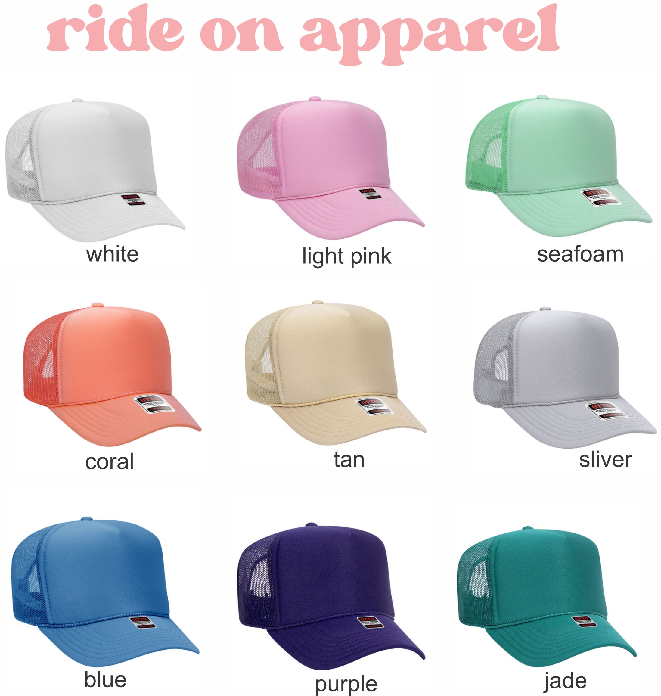 CABO Trucker Hats, Otto Tucker Hat Spring Break Hat Puff Print Party ...