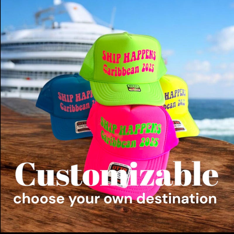 Neon Trucker Hats for Cruise - Etsy