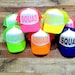 NEON PARTY HATS, Glitter, Bachelorette Hat,totally Customizable Trucker ...