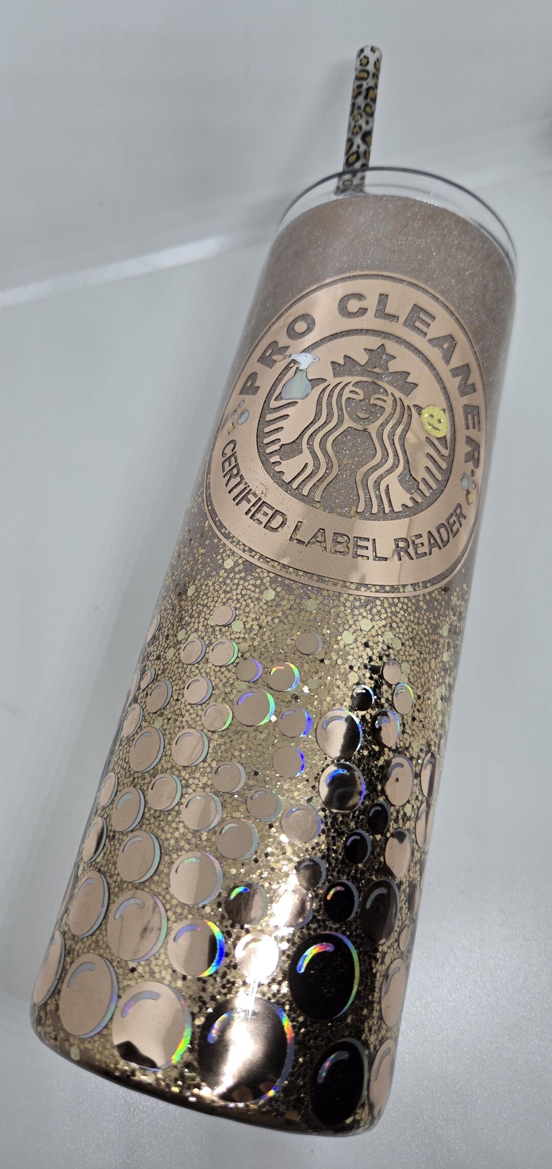 Pro Cleaner Certified Label Reader Starbucks Stainless Steel Glittered ...
