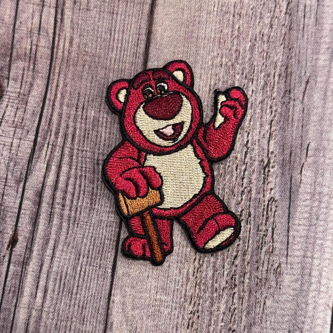 Lotso Hugging Bear Iron-on Patch -pixar, , Jacket, Backpack, Hat, Pixar ...