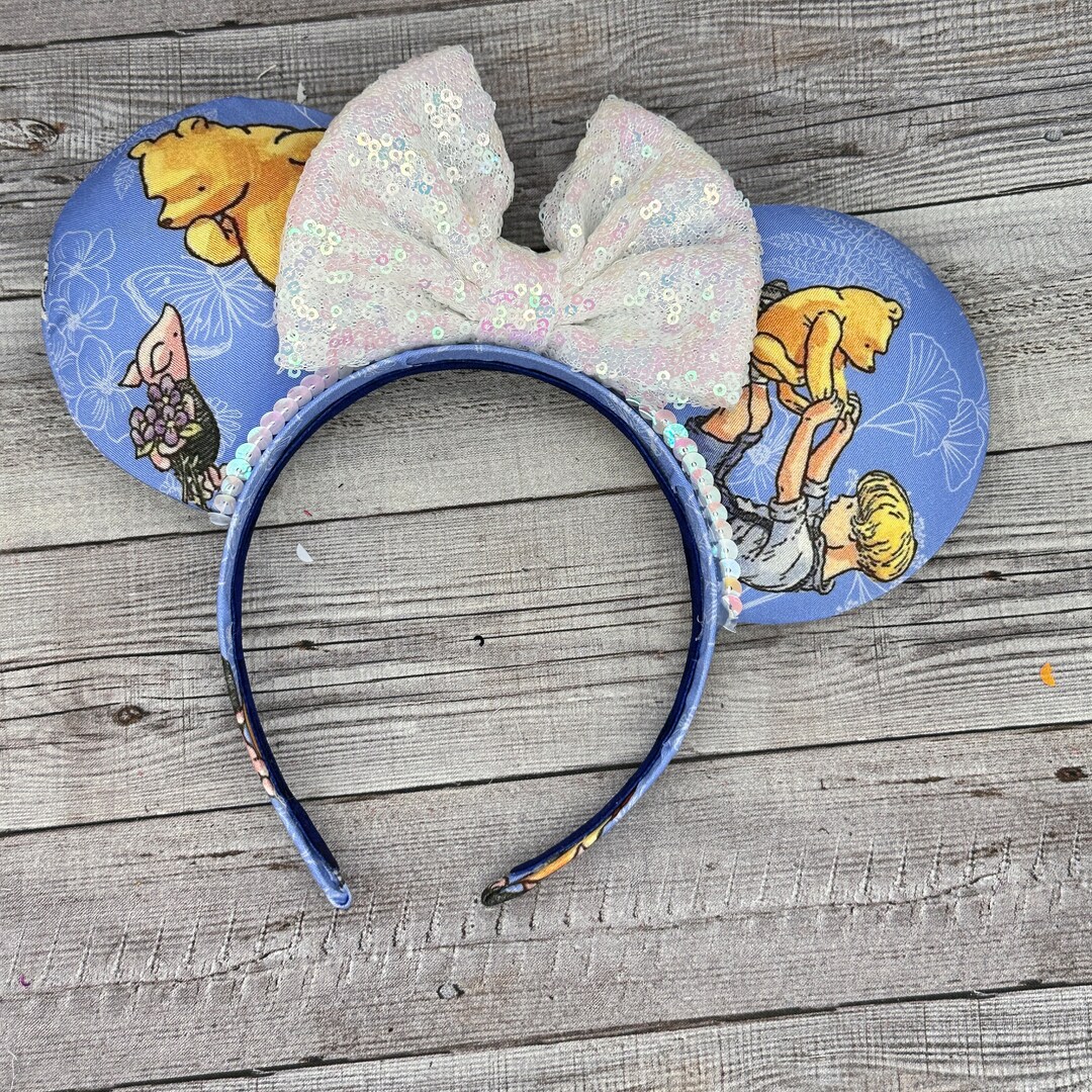 Blue Vintage Pooh Bear Mouse Ears - Minnie, Mouse, Eeyore, Tigger ...