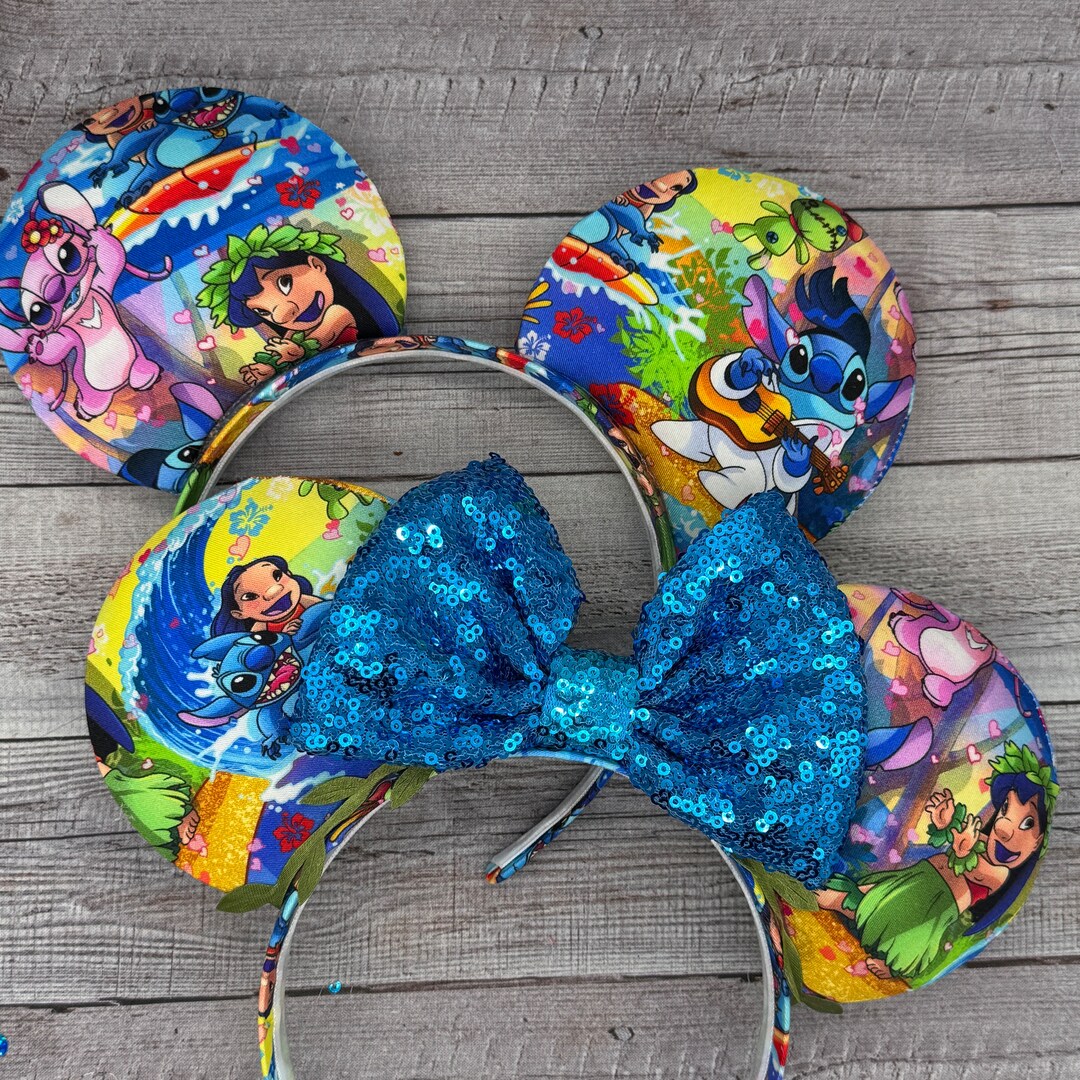 Lilo & Stitch Mouse Ears - Minnie, A'ulani Mouse, Lilo, Blue ...