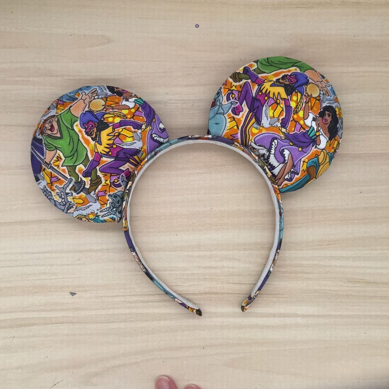 Esmeralda Mouse Ears: Hunchback of Notre Dame, Orange Sequin Bow - Etsy
