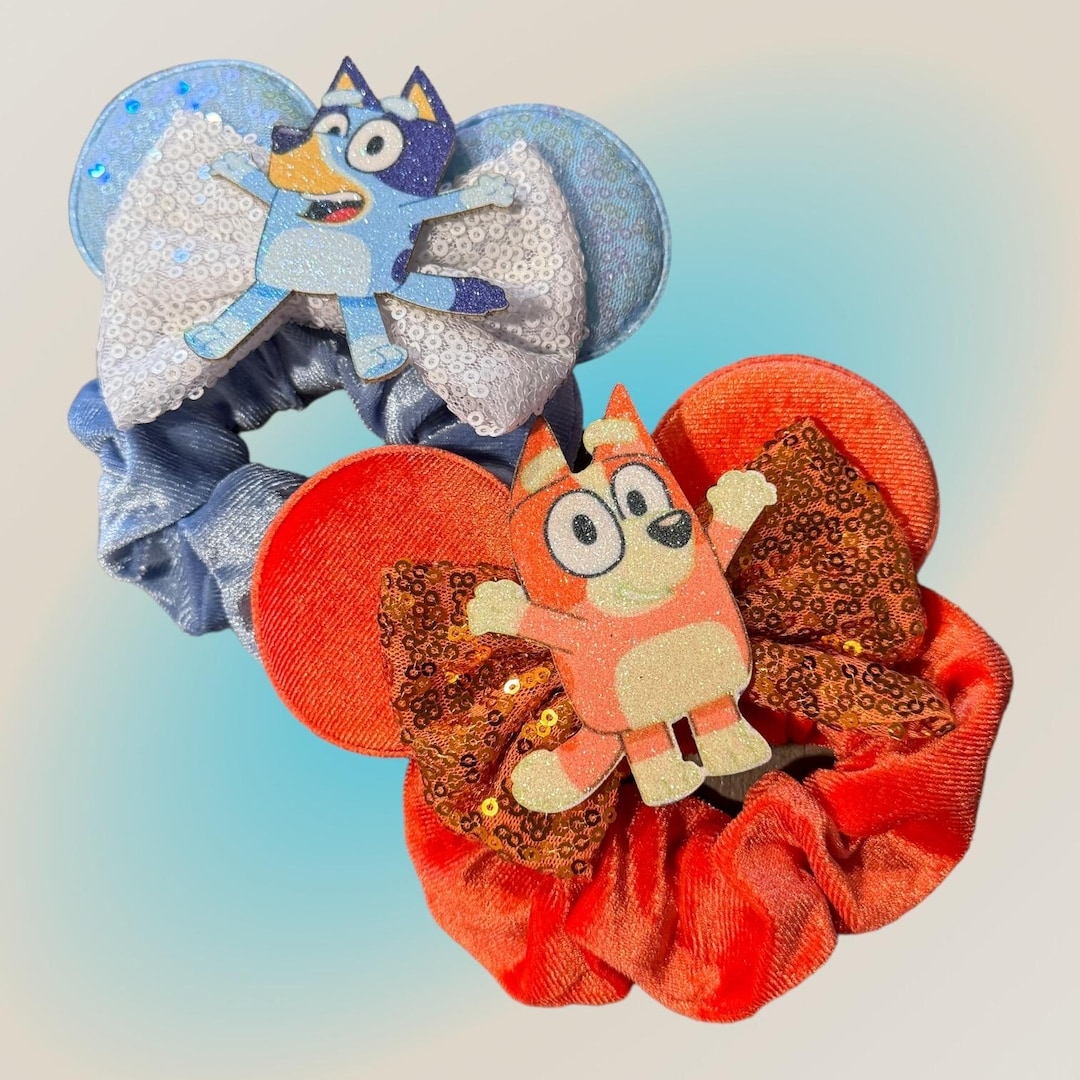 Bluey Mouse Ear Scrunchies - Bingo, Bluey - Etsy