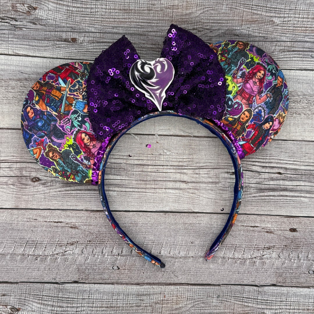 Descendants Mouse Ears - Mal, Descendants 2, 3, Carlos, Disney Channel ...