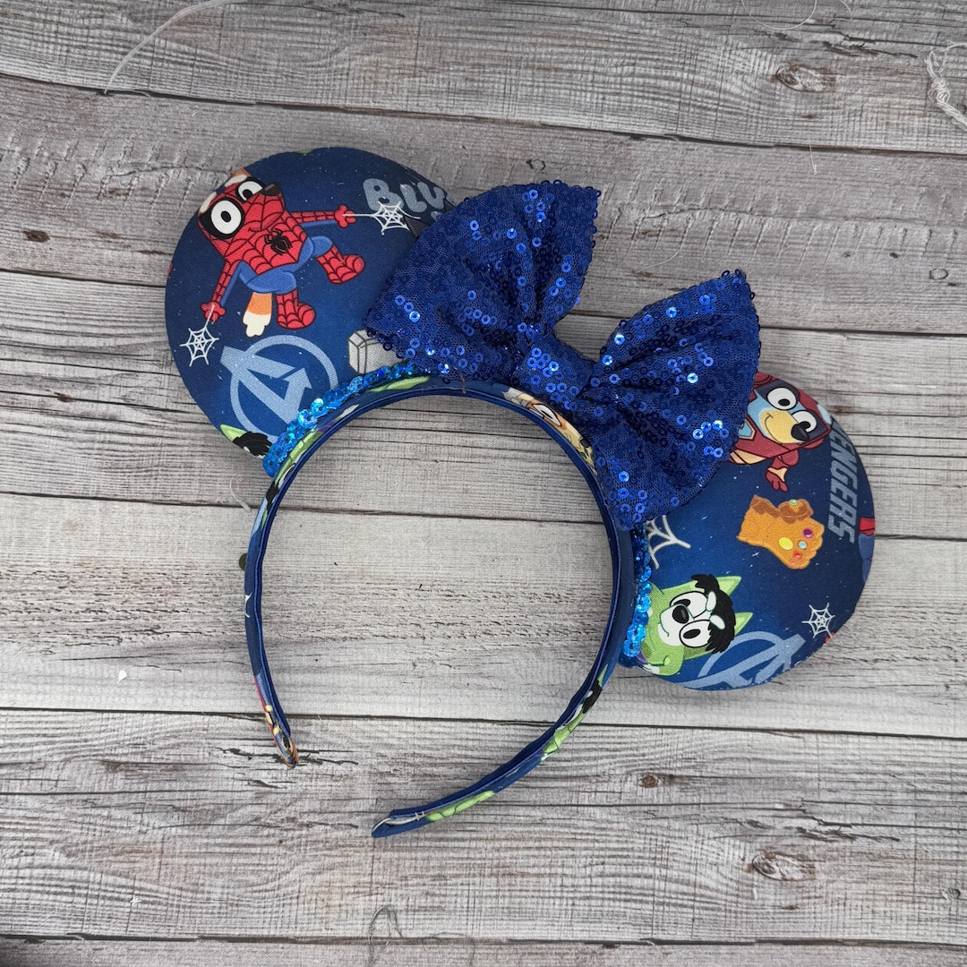 Bluey Avenger Ears - Heeler, Mouse, Castle, Magic Kingdom,ghost Spider ...