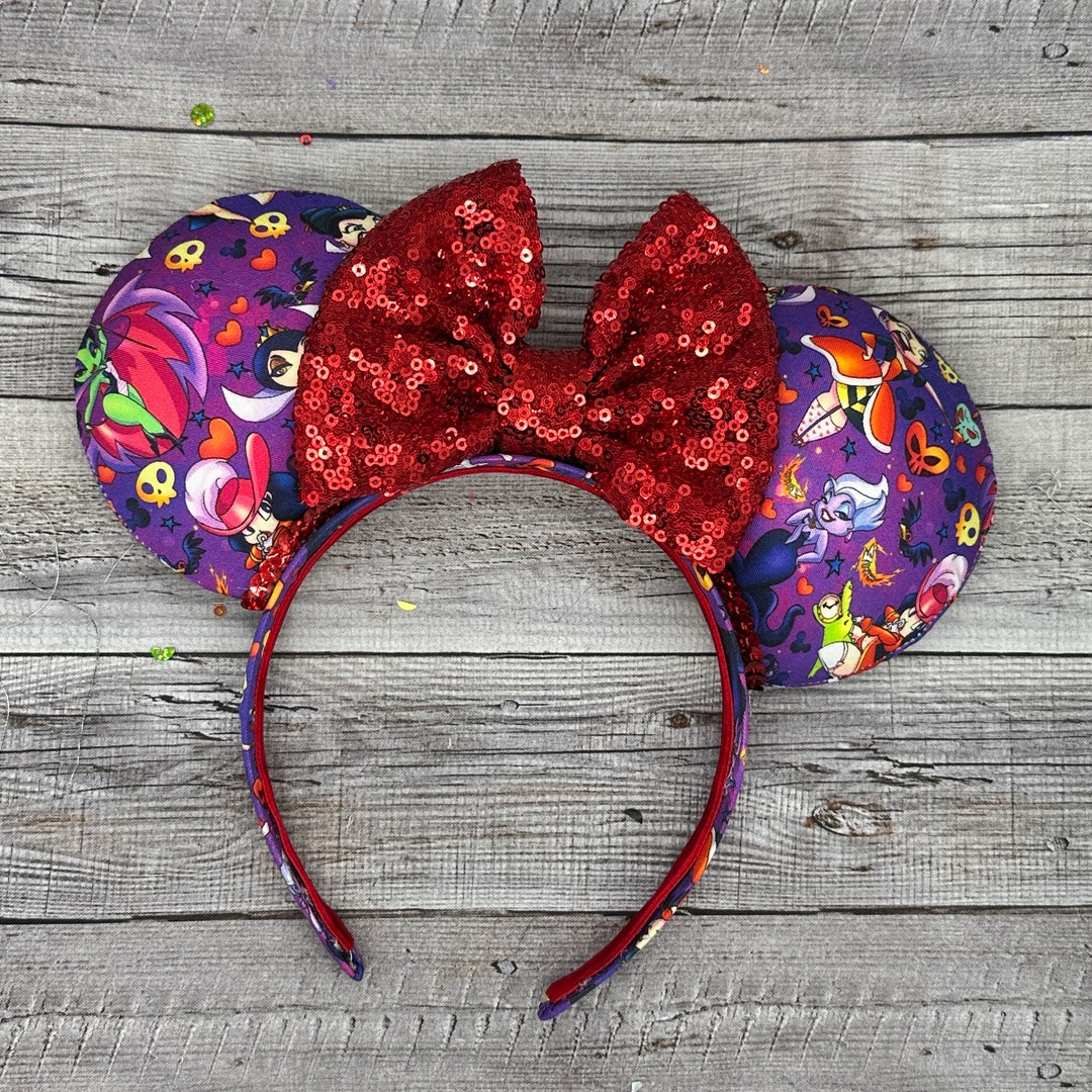 RTS Pin up Villains Mouse Ears - Minnie, Ursula, Maleficent, Hook ...