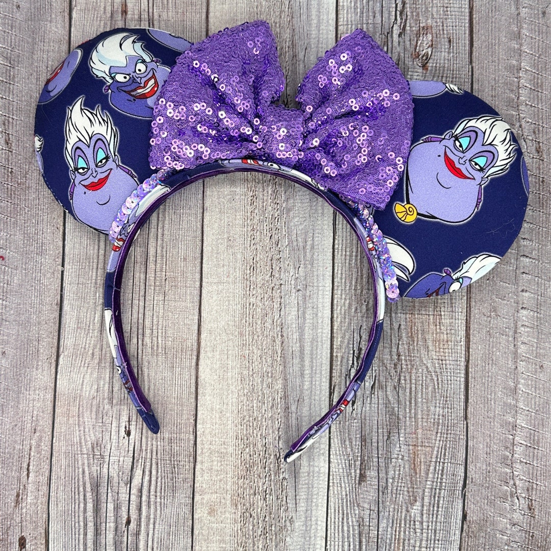 Ursula Face Villain Ears Minnie Mouse, Halloween, Ariel, Little Mermaid ...