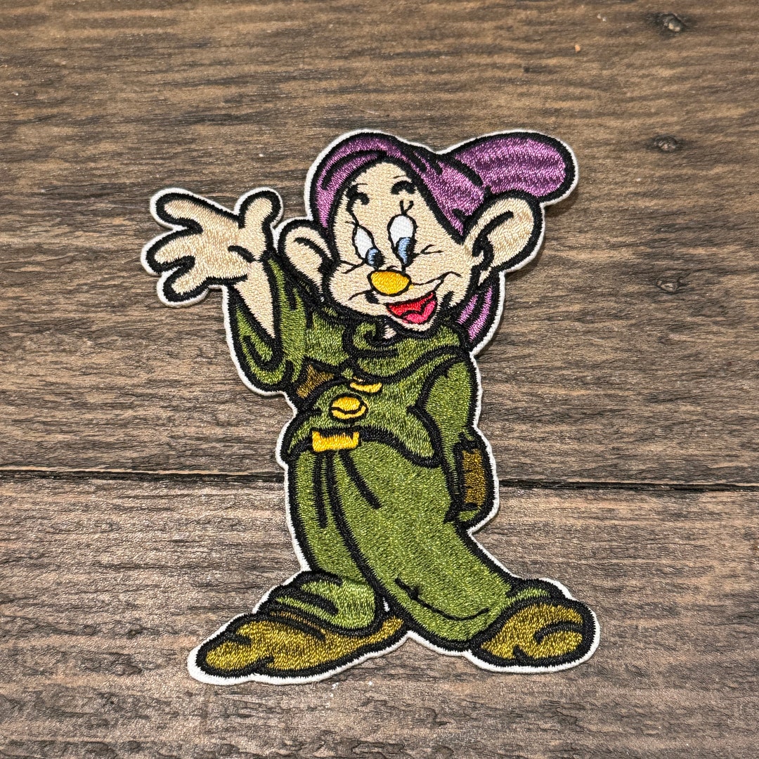 Dopey Iron on Patch - Run, Snow White, Dwarves - Etsy