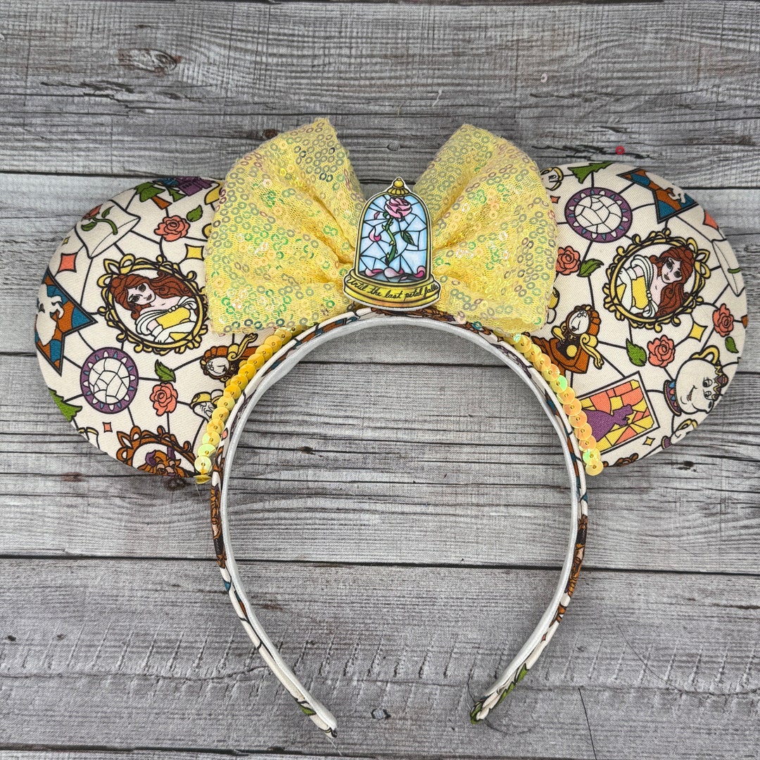Belle Mouse Ears - Beauty and the Beast Minnie Mouse, Dooney, Princess ...