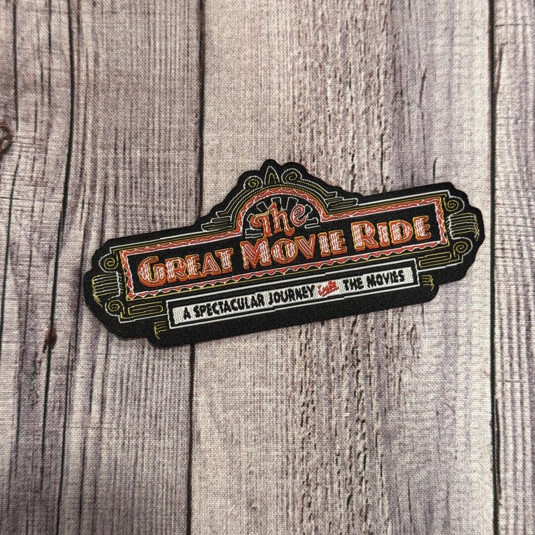 The Great Movie Ride Marquee Room Iron-on Patch - Disney Ride Jacket ...