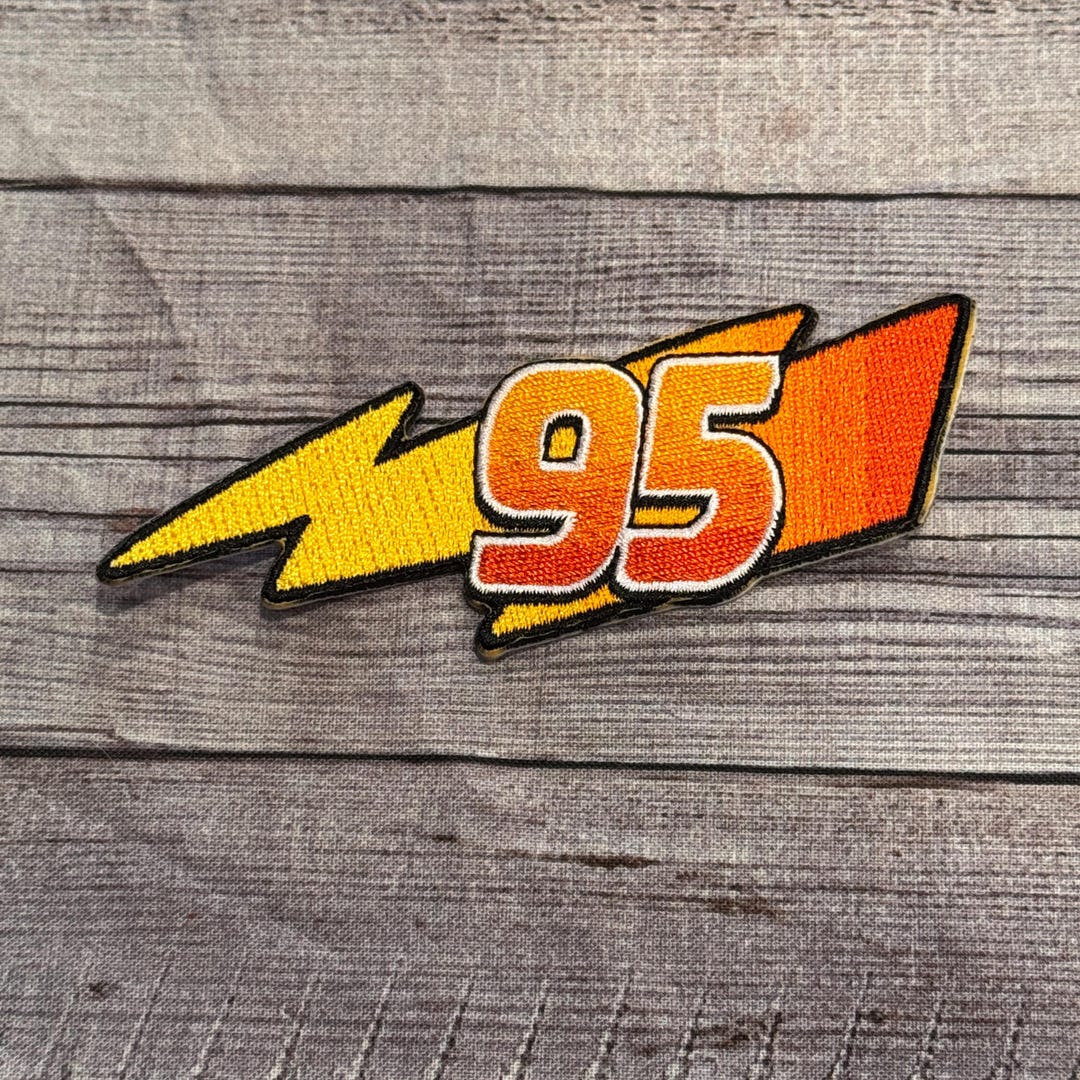 Lightning Mcqueen 95 Bolt Iron-on Patch -pixar, Car's, Jacket, Backpack ...