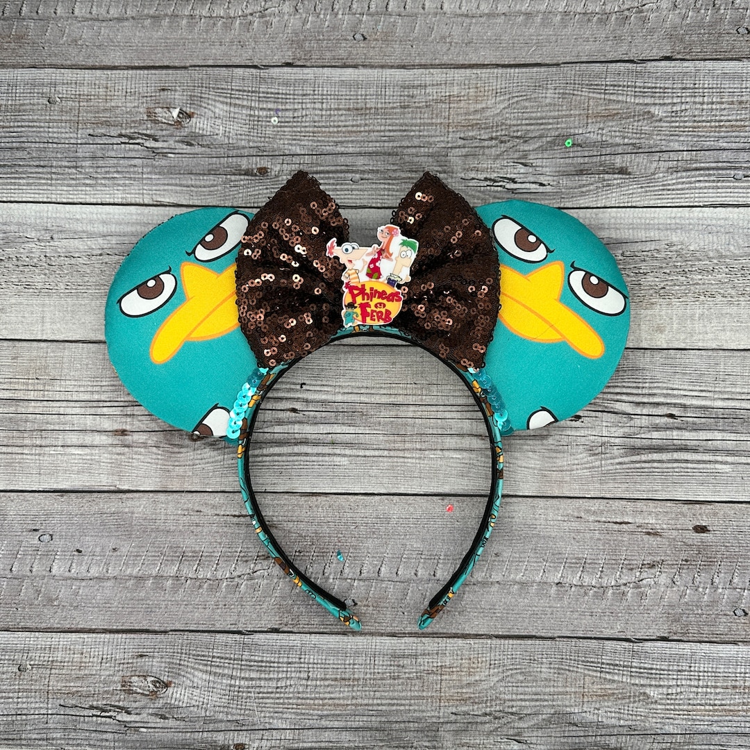 Perry the Platypus Mouse Ears - Phineus and Ferb, Minnie, Channel ...