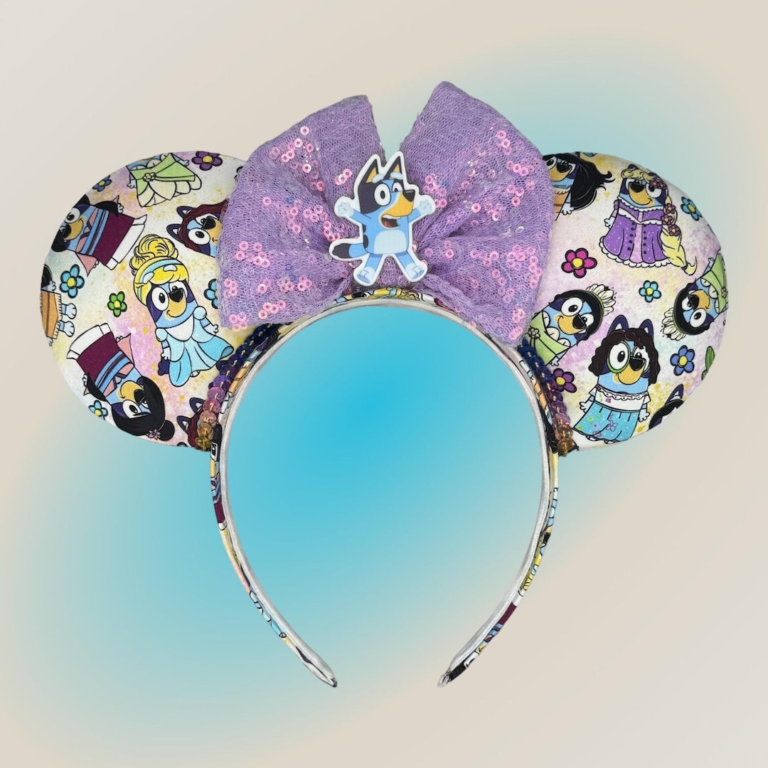Bluey Princess Ears - Heeler, Mouse, Castle, Magic Kingdom, , Disney ...
