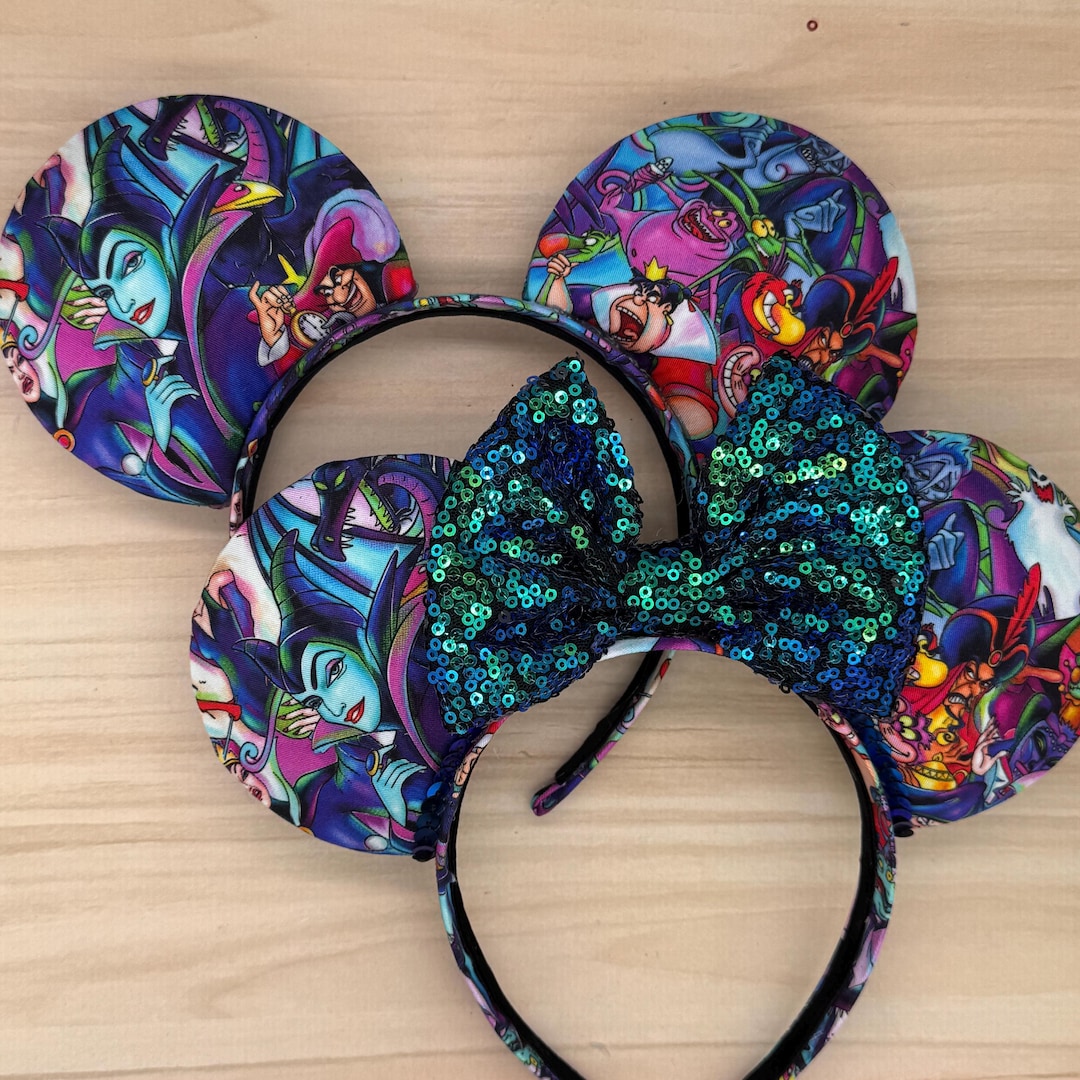 Villain Mouse Ears - Epcot, Minnie, Mouse, Ursula, Hades, Facilier ...