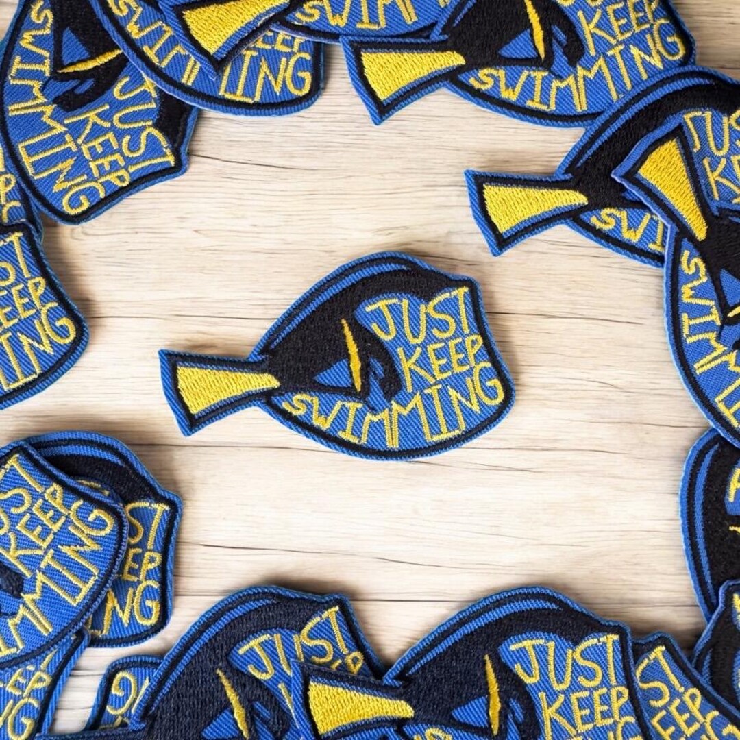 Just Keep Swimming Dory Iron-on Patch -pixar, Ride Dory, Jacket ...
