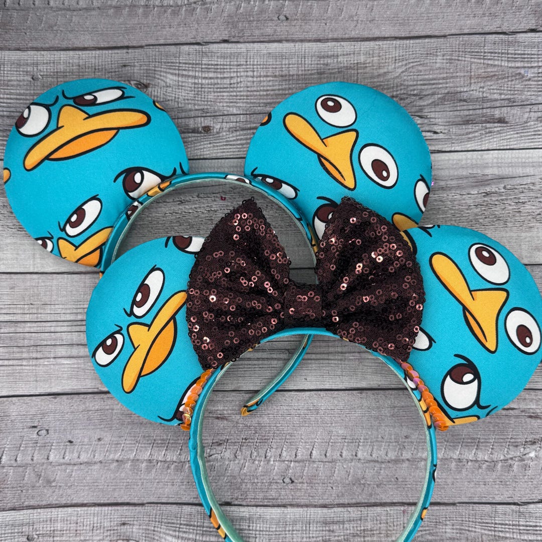 Perry the Platypus Mouse Ears - Phineus and Ferb, Minnie, Channel ...