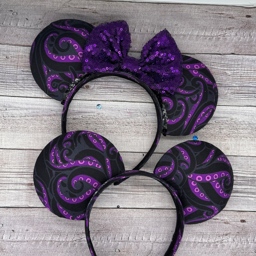 Ursula Tentacle Ears - Minnie Mouse, Halloween, Ariel, Little Mermaid ...
