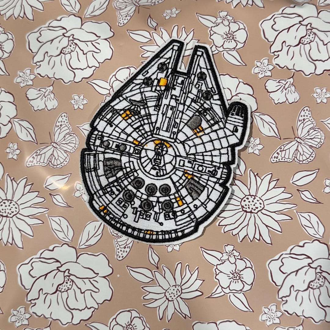 Millenium Falcon Iron-on Patch -star Wars, , Jacket, Backpack, Hat ...