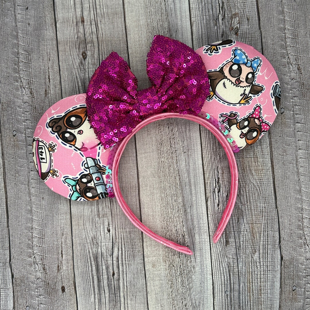 Porg Breast Cancer Ears - Mouse, Minnie, Mouse, October Awareness, Pink ...
